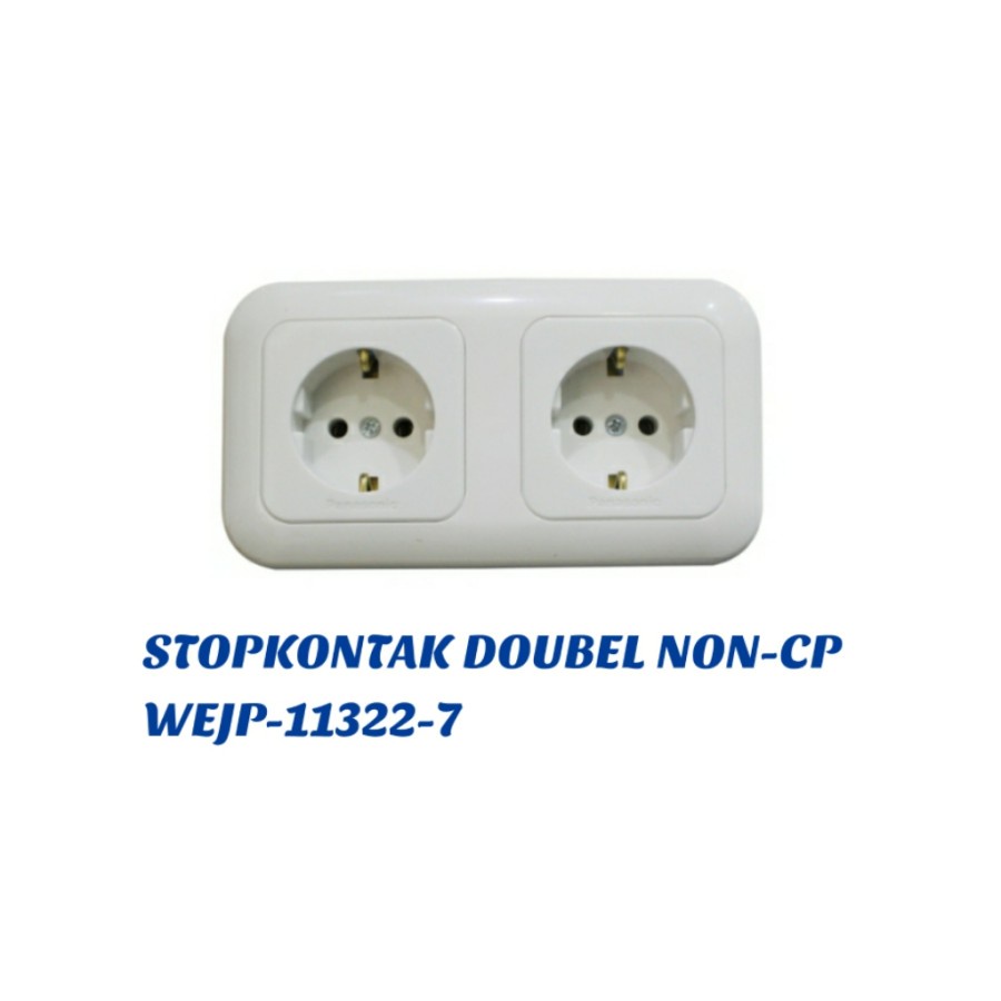 Jual IB STOP KONTAK DOUBLE PANASONIC WEJP11322-7 NON CP | Shopee Indonesia
