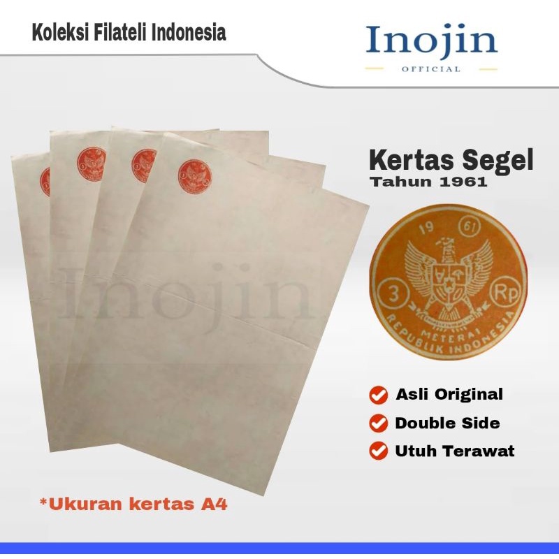 Jual Kertas Segel Tahun 1961 Double Side Asli Original | Shopee Indonesia
