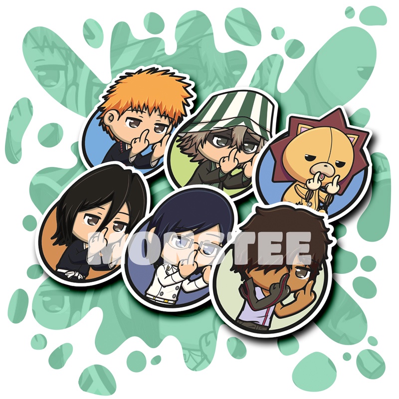 Jual Stiker Anime Chibi Bleach Sticker Vinyl Ichigo Kon Rukia Urahara ...