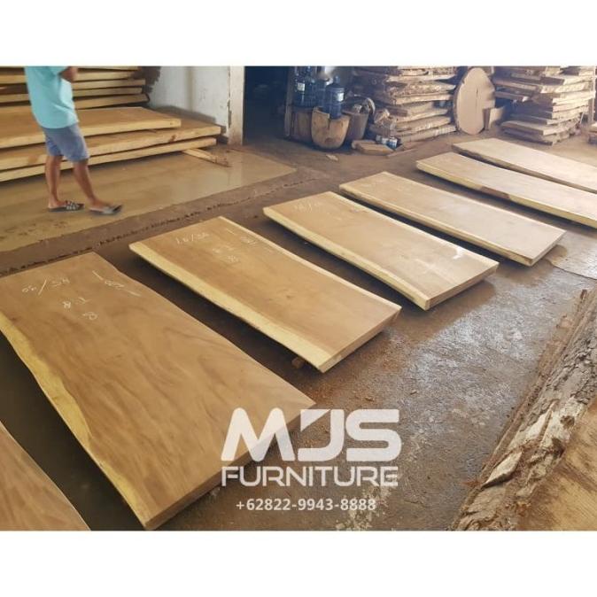 Jual Papan Kayu Top Table Kayu Solid Utuh Meja Trembesi Suar Xaxan ...