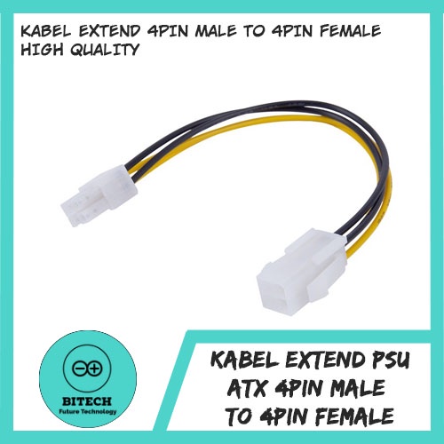 Jual KABEL EXTENDER PSU ATX 4 PIN MALE TO 4 PIN FEMALE / EXTENTION PSU ...