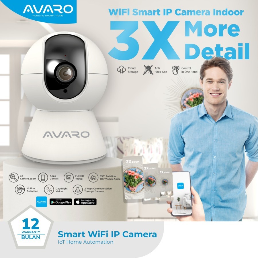 Jual EXCLUSIVE AVARO SMART CCTV WIFI IP CAMERA CCTV INDOOR 2MP PTZ | Shopee Indonesia