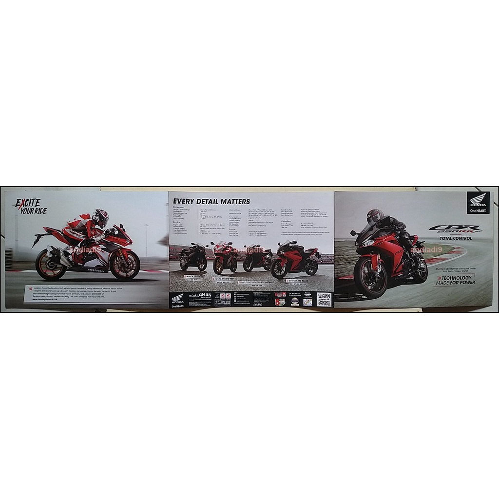 Jual BROSUR SEPEDA MOTOR HONDA CBR 250RR SP | Shopee Indonesia