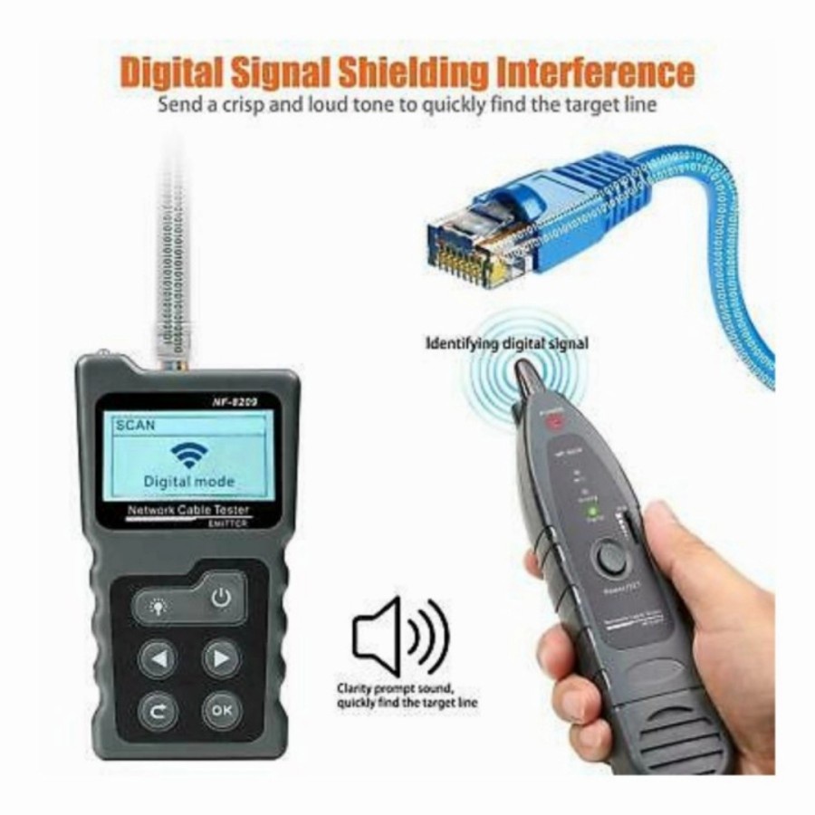 Jual Wire tracker tracer cable tester noyafa rj11 lan rj45 cat 5 6 utp ...