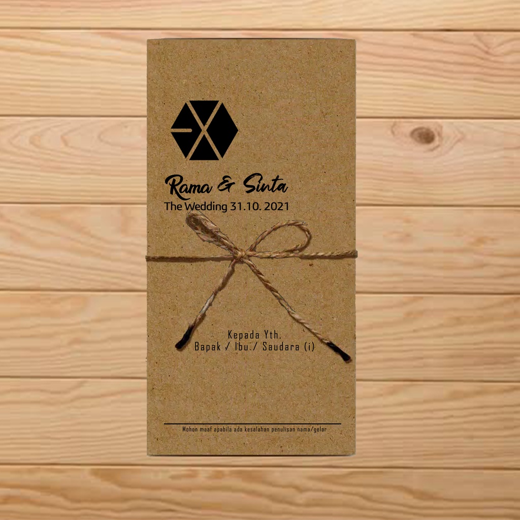 Jual Undangan pernikahan rustic, simpel, mewah, Tema EXSO | Shopee ...