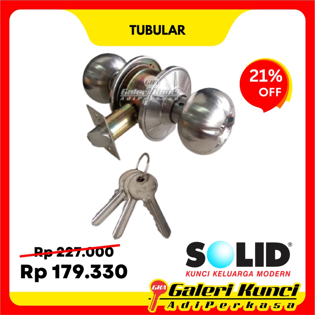 Jual Handle Pintu SOLID SLD C603 X 400 US32+US32D Tubular Kunci Kamar ...