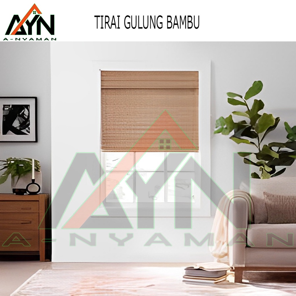 Jual Gorden tirai gulung bambu cod kerei bambu jendela kaca rumah ...