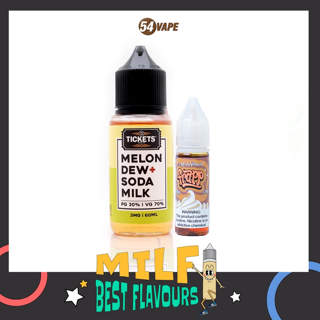 Jual Tickets Melon Dew Soda Milk 60ml + NFK Pods Friendly 15ml 12mg ...