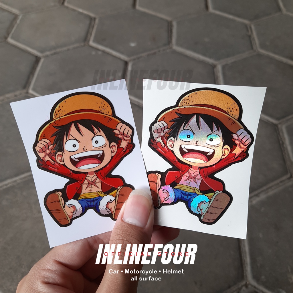 Jual Sticker Hologram Anime - Stiker One Piece Monkey D. Luffy Straw ...