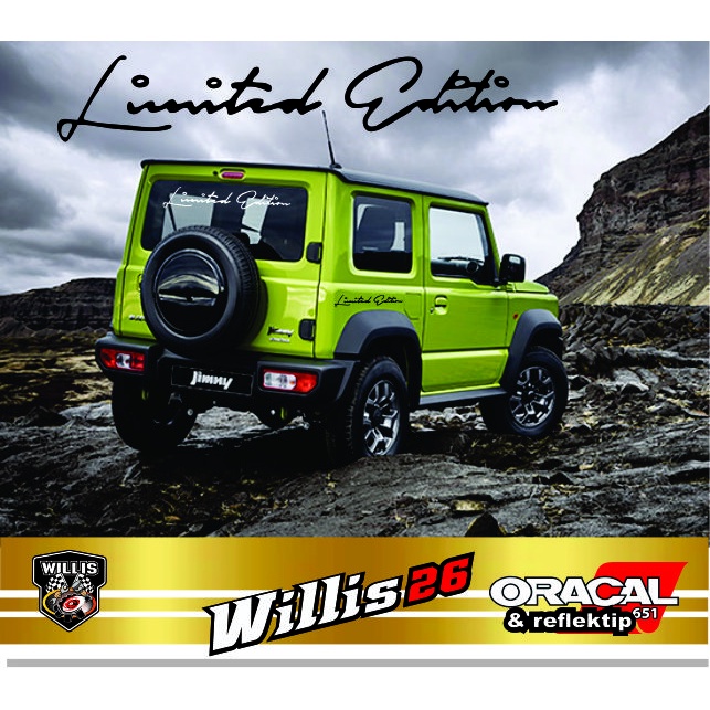 Jual sticker stiker cutting jeep katana ferosa jimny limited edition ...