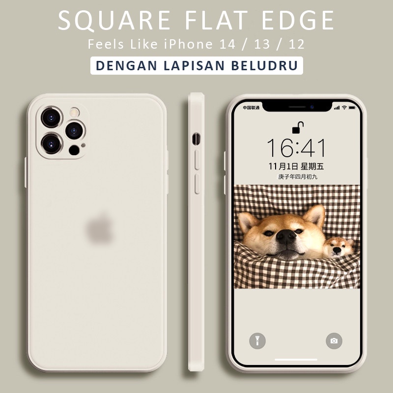 Jual SILICONE SQUARE FLAT EDGE Soft Case iP iPhone 7 8 Plus X XR XS 11 ...