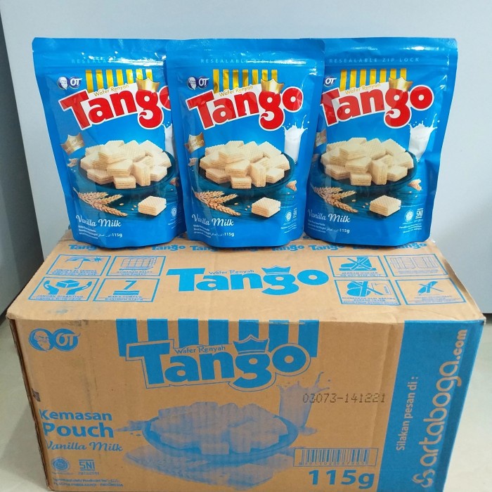 Jual TANGO Wafer Vanilla Milk Pouch 115gr | Shopee Indonesia