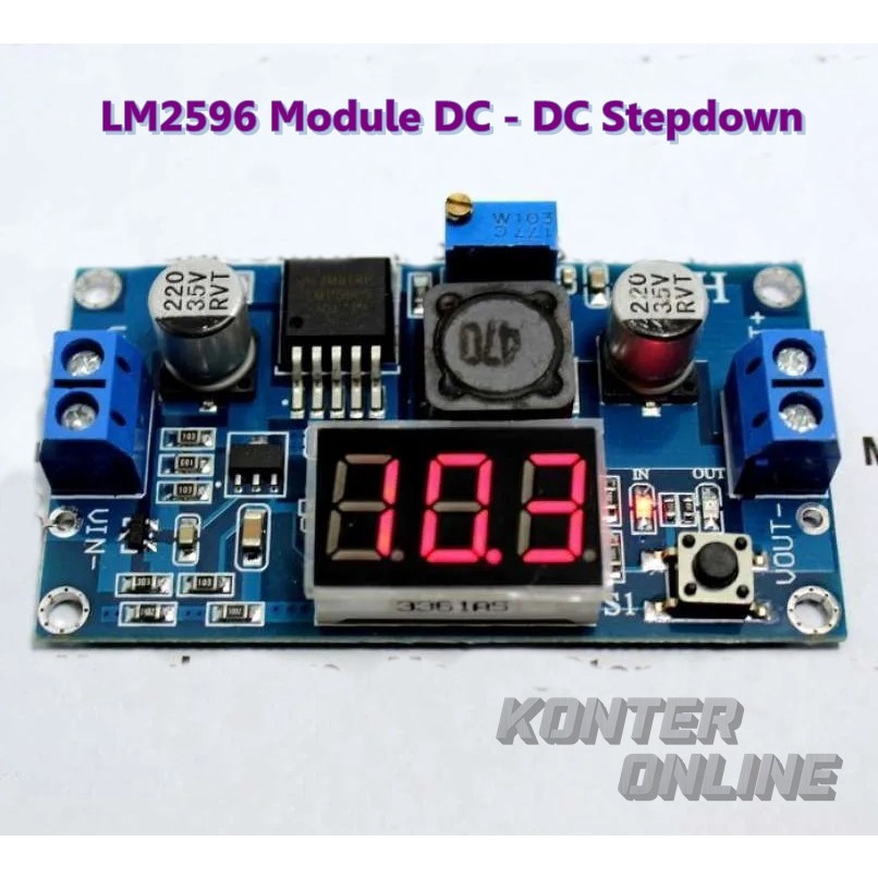 Jual Modul LM2596 DC-DC Step Down plus Voltmeter | Shopee Indonesia