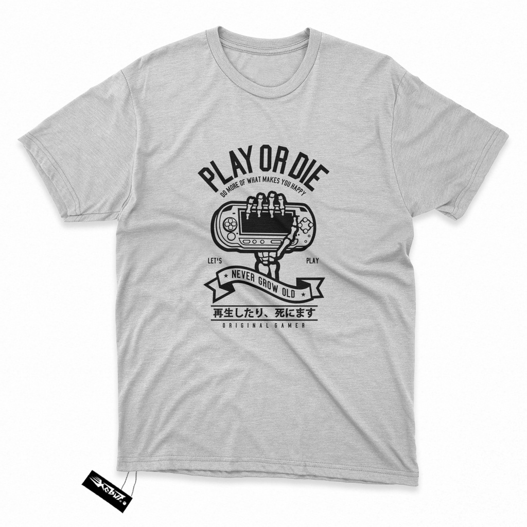 Jual KAOS Play Or Die GAME GAMER - Kain Katun Tshirt / baju distro ...