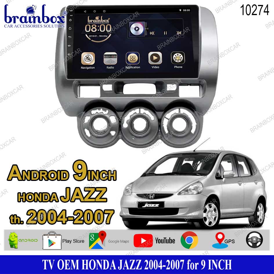 Jual Brainbox TV Mobil OEM Honda Jazz 2004-2007 Android Headunit Tape ...