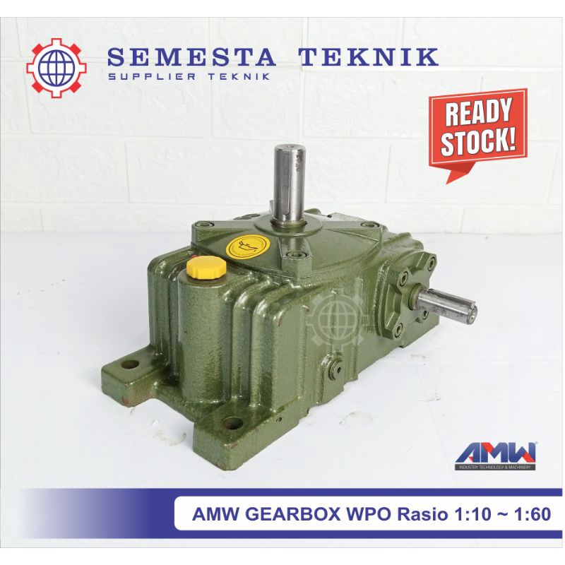 Jual AMW Gearbox Type WPO 50 Rasio 10-60 Lengkap Wormgear Speed Reducer ...