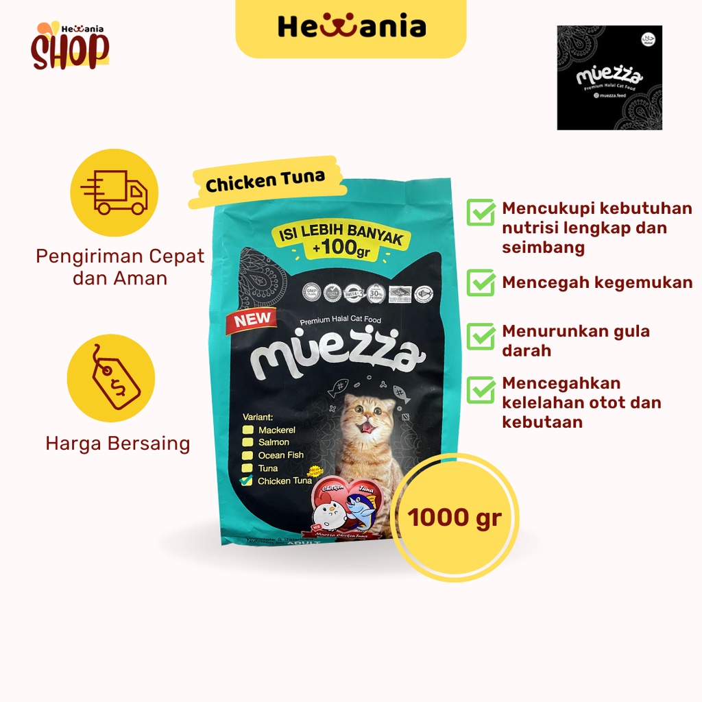 Jual Makanan Kucing Premium - Muezza 1000g | Shopee Indonesia