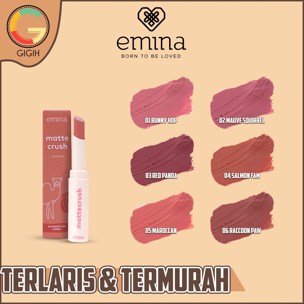 Jual EMINA MATTE CRUSH LIPSTICK ( READY 6 SHADE ) | Shopee Indonesia