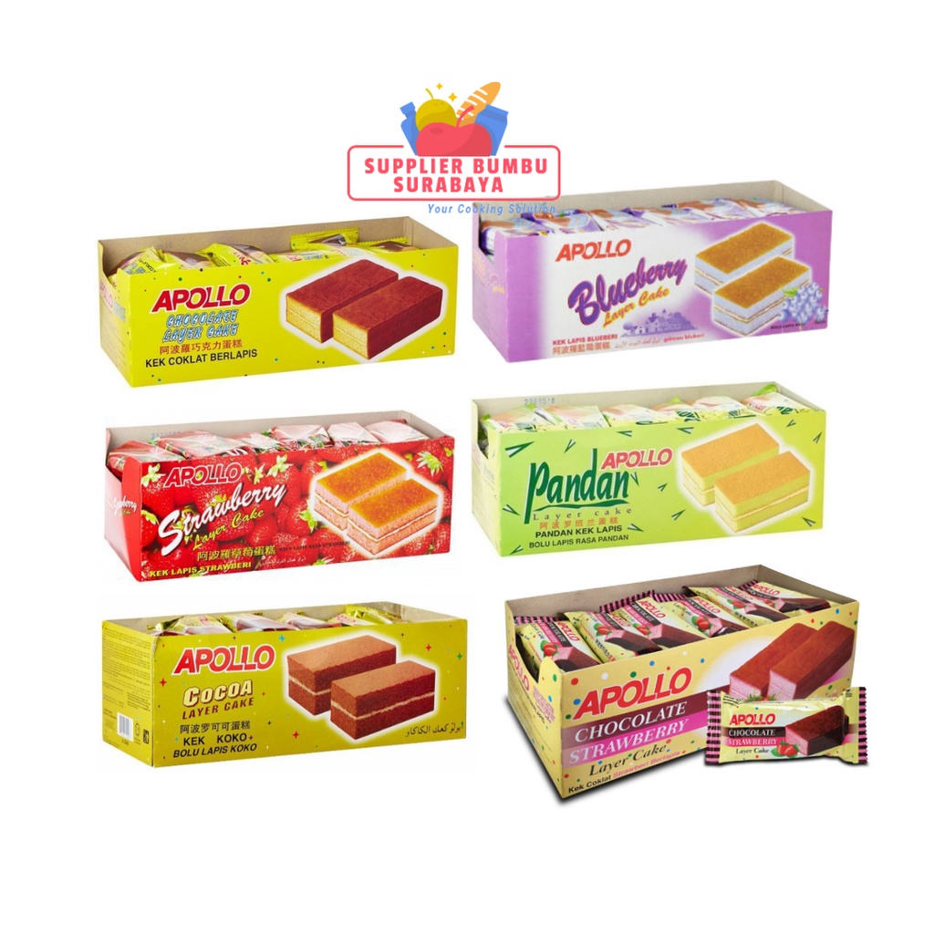 Jual Apollo Layer Cake Kue Bolu Chocolate Strawberry Blueberry Pandan ...