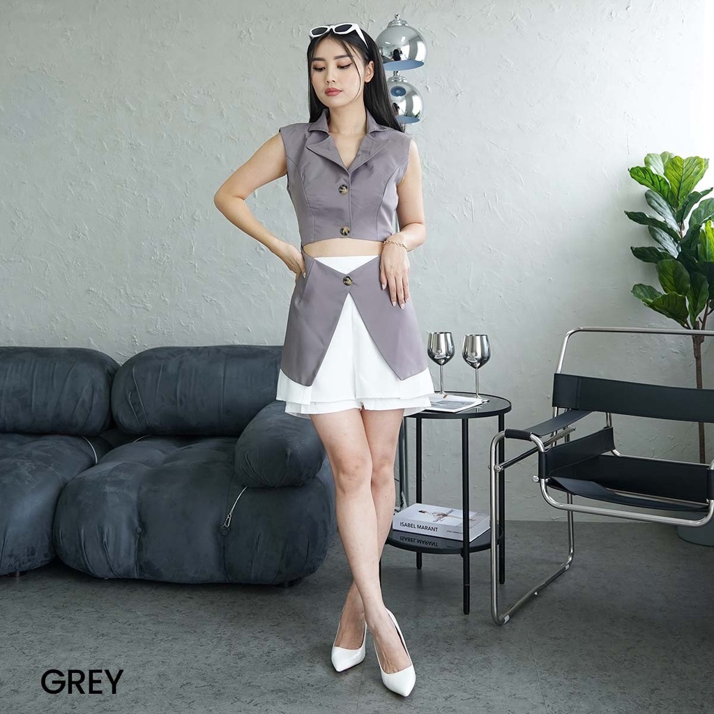 Jual Vest Cut Out Mira bahan Sakura - CG230301 | Shopee Indonesia