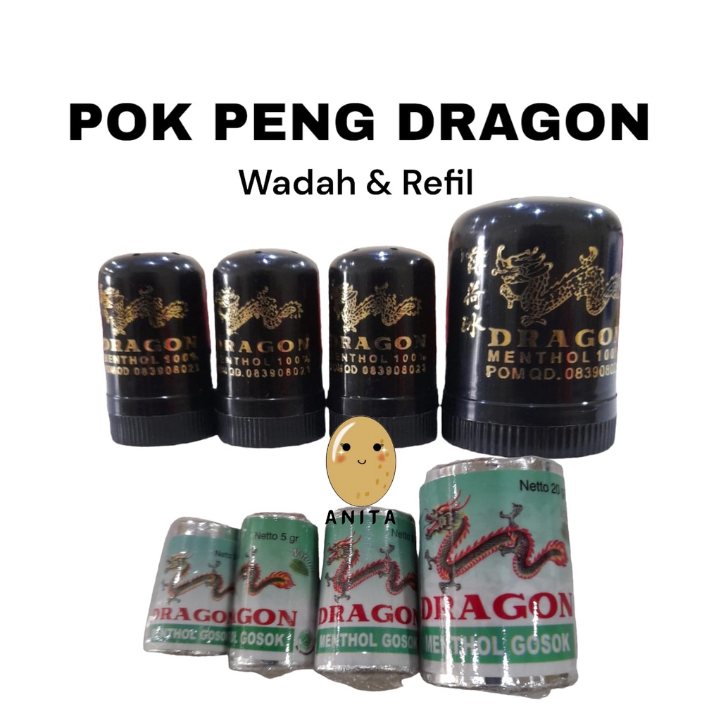 Jual DRAGON MENTHOL MENTOL 100% / PO PENG DRAGON / POK PENG HITAM ...