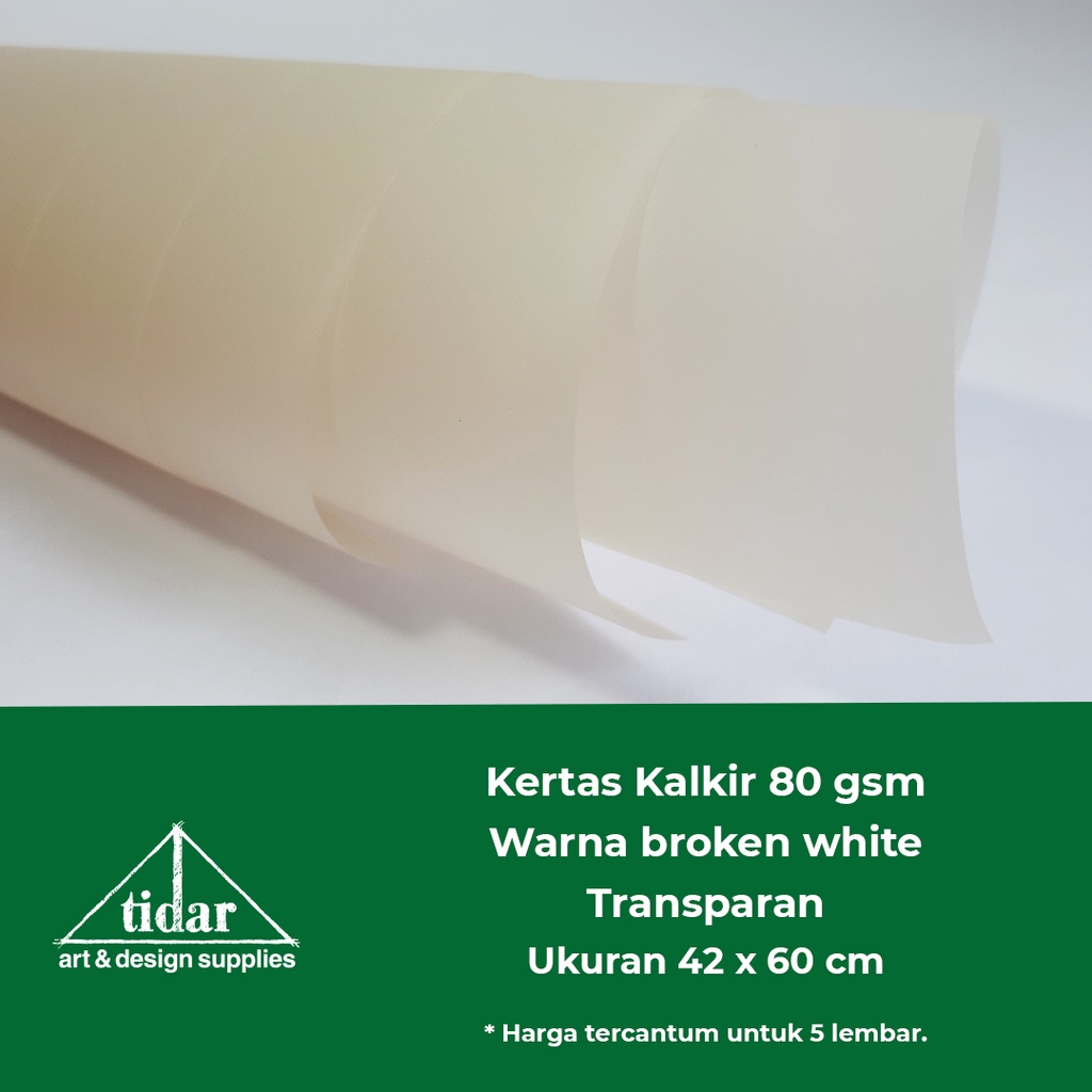 Jual Kertas Kalkir 42x60 cm 80 gsm - Kertas Transparan - Tracing Paper ...