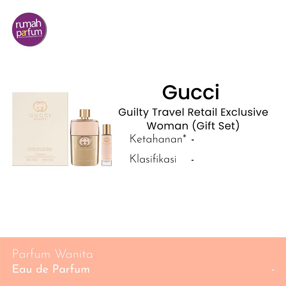 Jual Parfum Wanita Gucci Guilty Travel Retail Exclusive Woman (Gift Set ...
