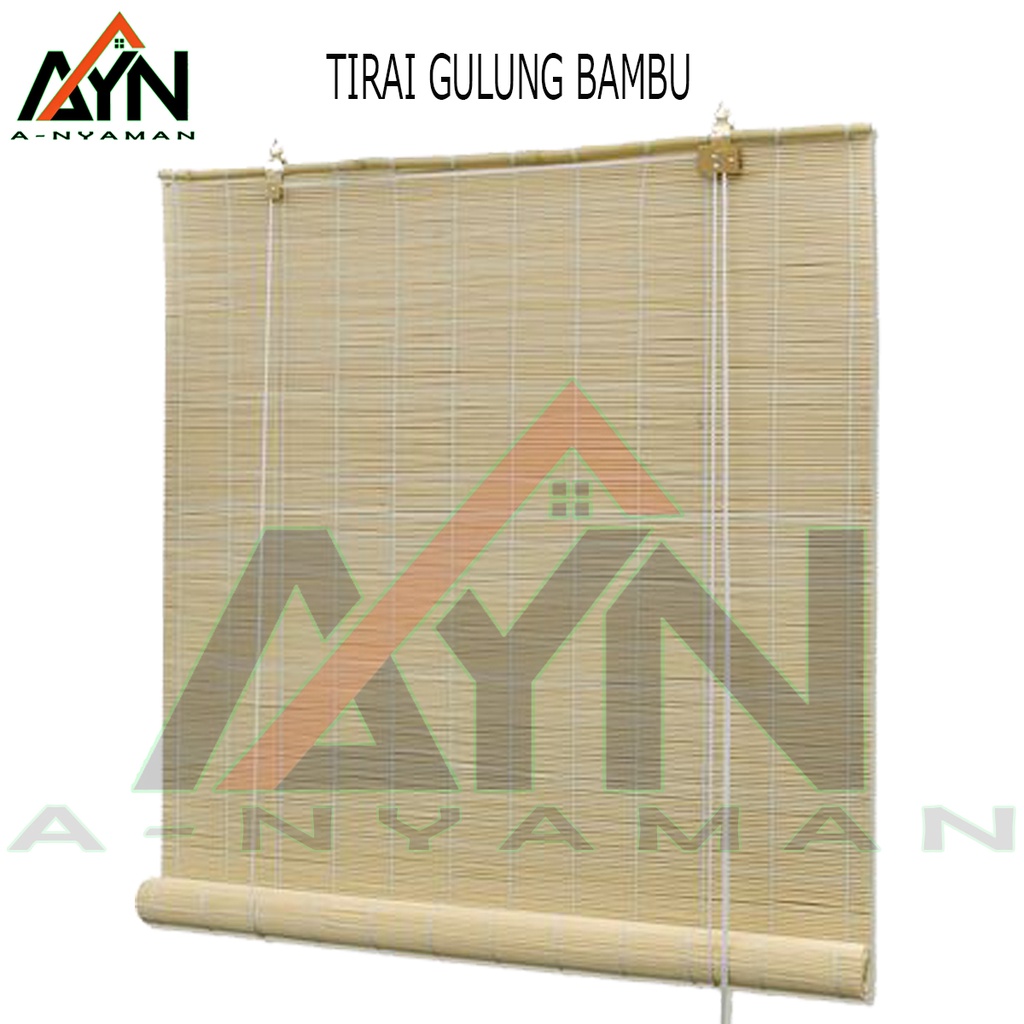 Jual Krei awi welah cod tirai bambu putih halus sudah satuset dengan ...
