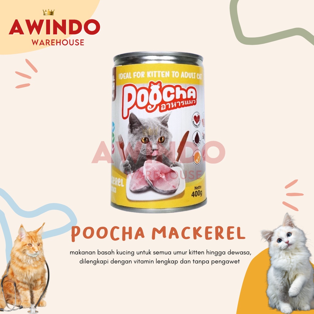 Jual POOCHA 400GR - Makanan Kaleng Pakan Basah Kucing Kitten Dewasa ...