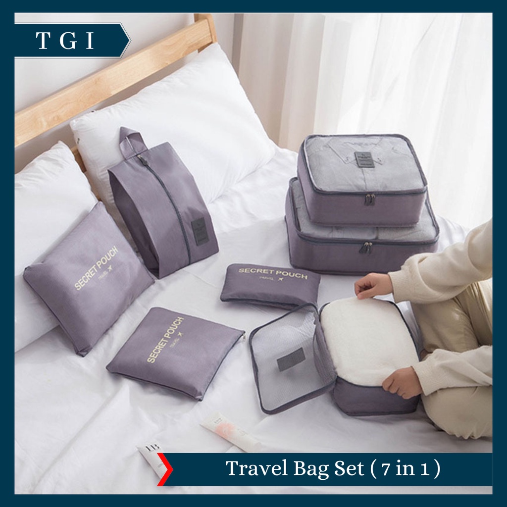 Jual TGI - [7 IN 1] TRAVELLING BAG / TAS ORGANIZER KOPER / STORAGE ...