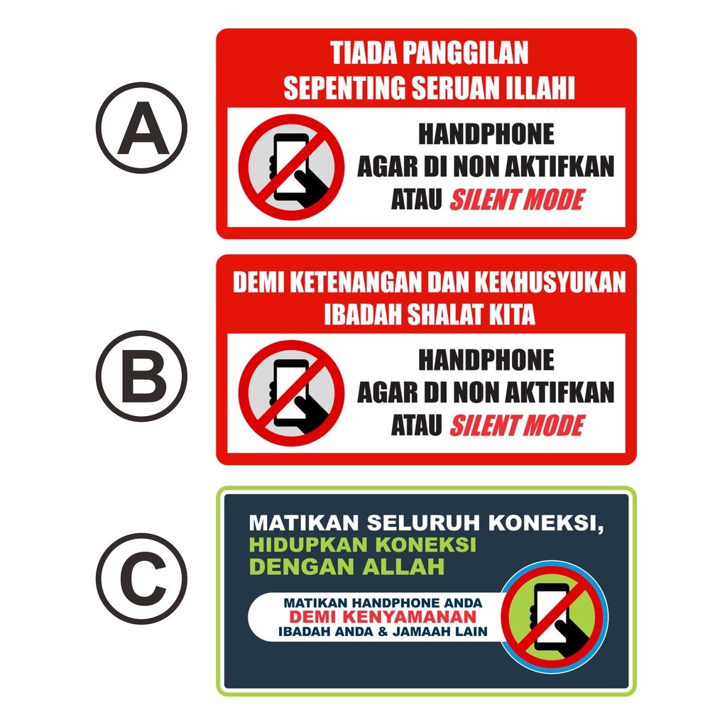 Jual Stiker Matikan HP / Non aktifkan HP / Silent HP | Shopee Indonesia