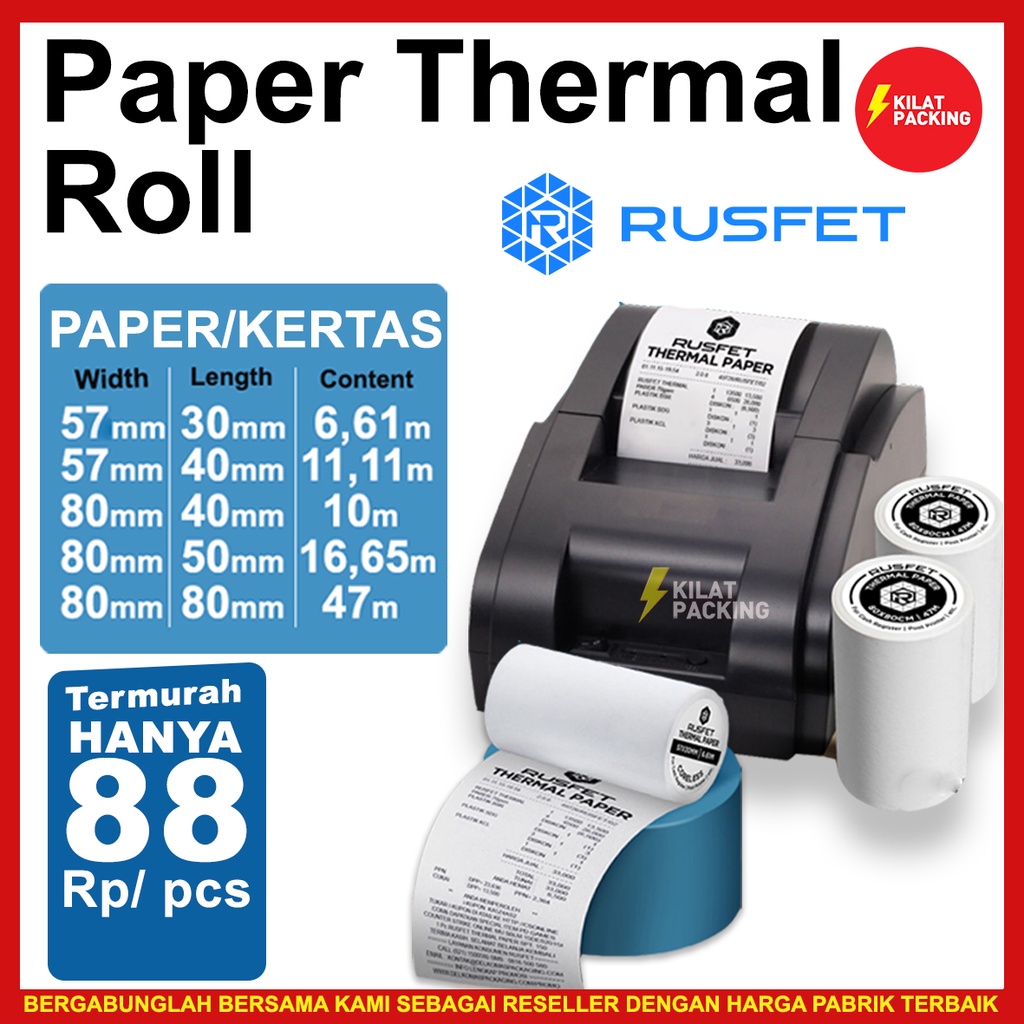 Jual Kertas Thermal Struk Kasir Kertas Struk Printer Kasir Thermal ...
