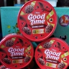 Jual good time double choc 149gr biskuit kaleng | Shopee Indonesia