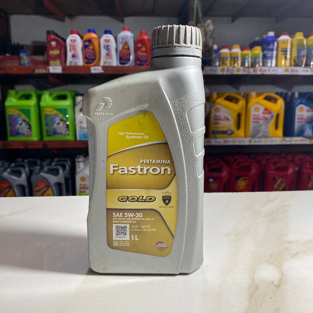 Jual OLI FASTRON PERTAMINA GOLD 5W-30 HIGH PERFORMANCE SYNTHETIC OIL 1L ...