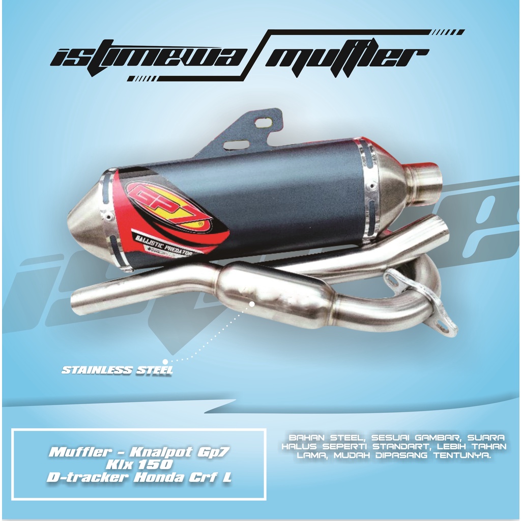 Jual Knalpot GP7 For CRF 150 L KLX CRF DTRACKER Istimewa | Shopee Indonesia