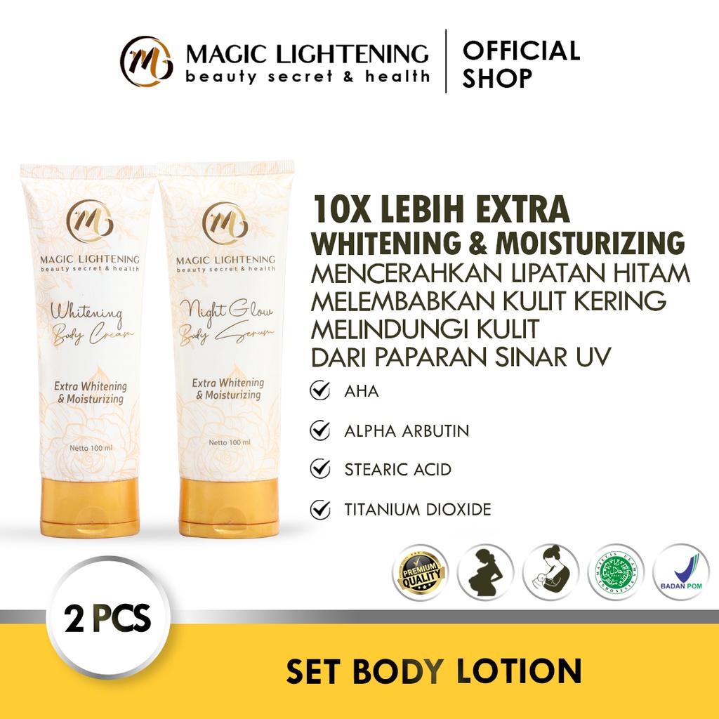Jual Magic Lightening Set Body Lotion | Hb pagi & Malam | Shopee Indonesia