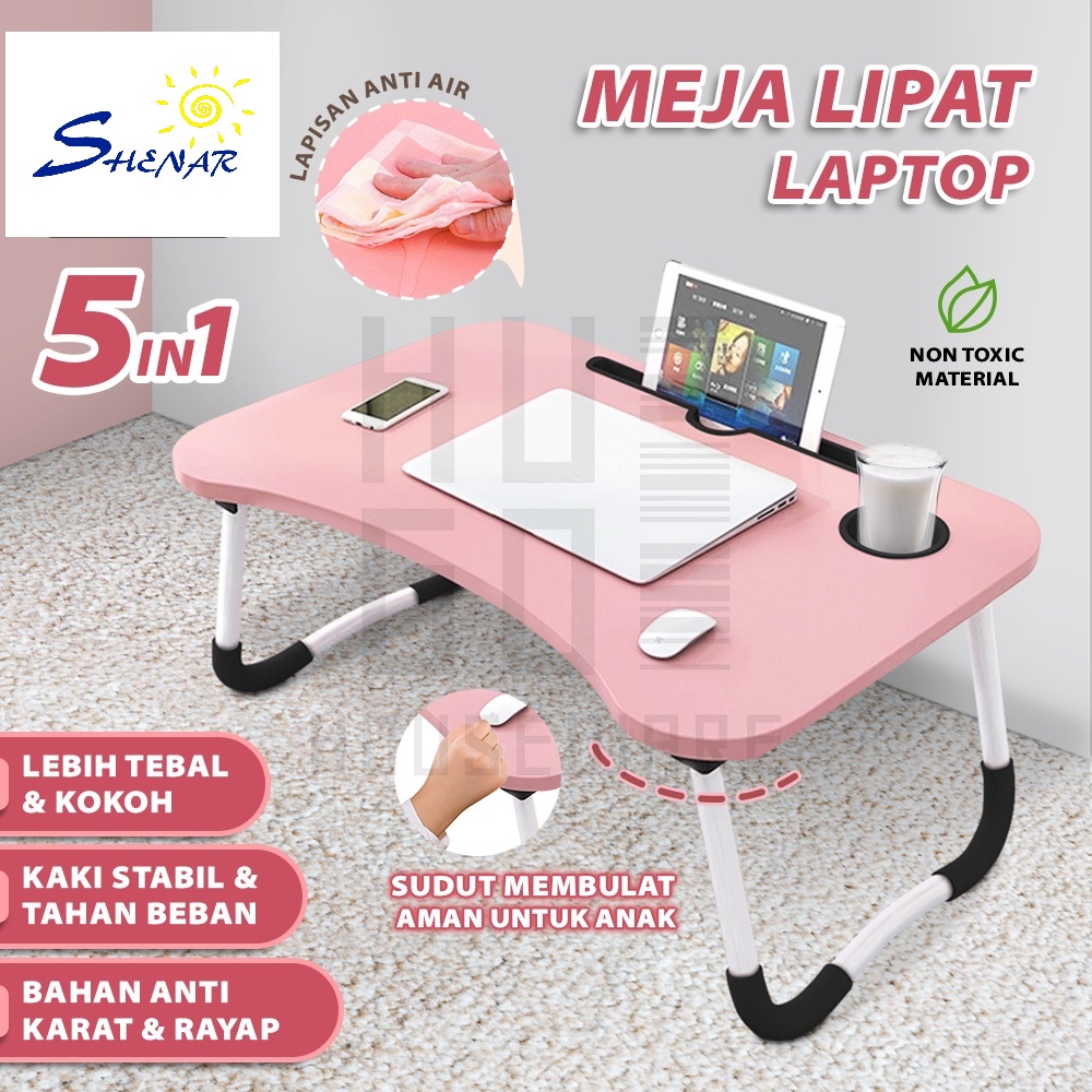 Jual Meja Lipat Portable Meja Laptop Motif Polos Warna Ukuran 50 x 30 x ...