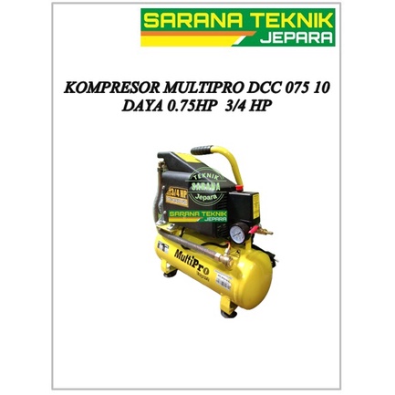 Jual KOMPRESOR PORTABLE MULTIPRO DCC 075 10 DAYA 0.75HP 3/4 HP ...