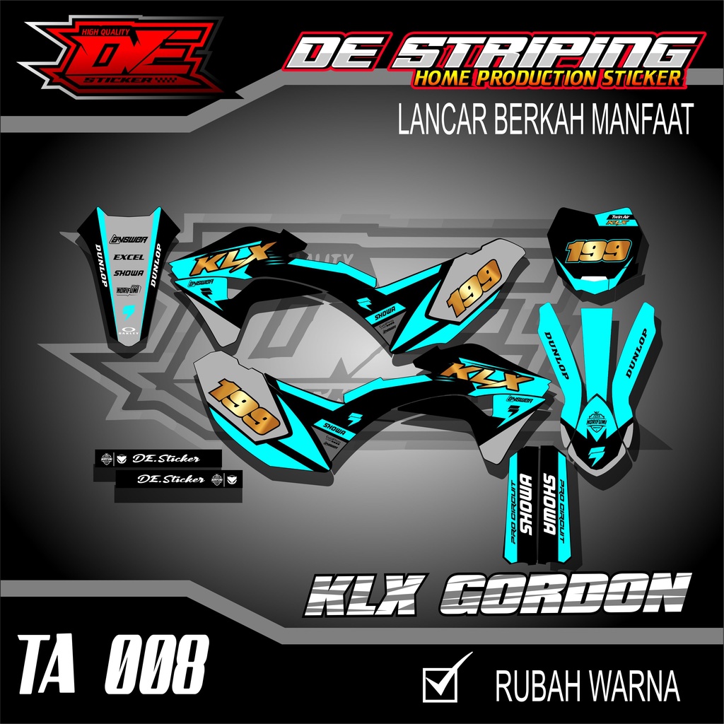 Jual Striping Decal Motor KLX GORDON Fullbody Stiker klx gordon TA008 ...