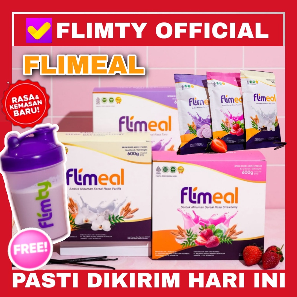 Jual FLIMEAL 2 BOX FREE SHAKER MEAL REPLACEMENT CEREAL BY FLIMTY ...