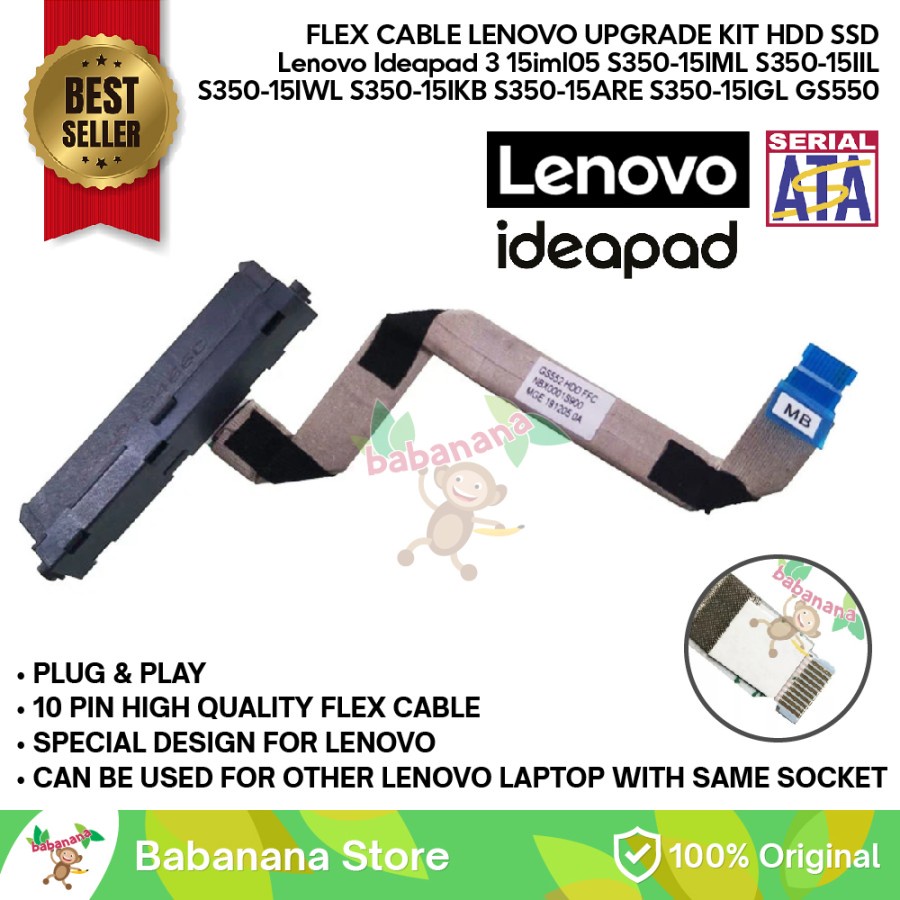 Jual FLEX CABLE LENOVO IDEAPAD 3 SLIM UPGRADE KIT HDD SSD Lenovo ...