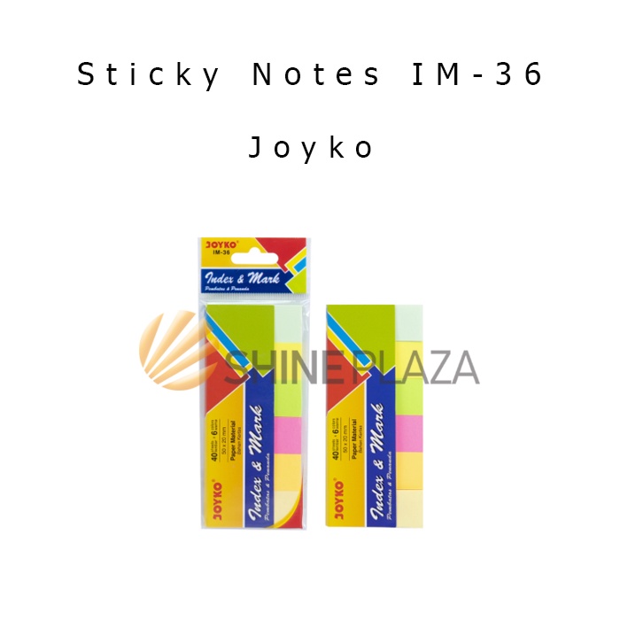 Jual Memo Sticky Notes Joyko IM-36 - Index Mark Penanda Pembatas Joyko ...