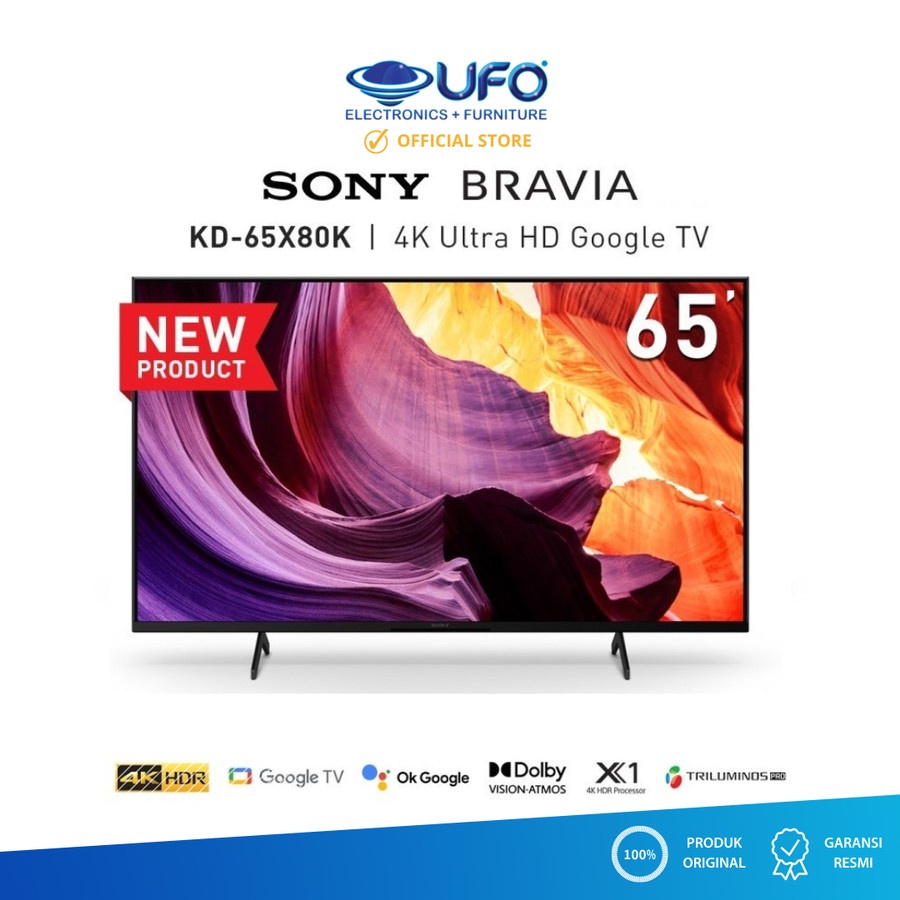 Jual Sony 65 Inch Smart Android Google TV Led UHD 4K HDR KD65X80K ...