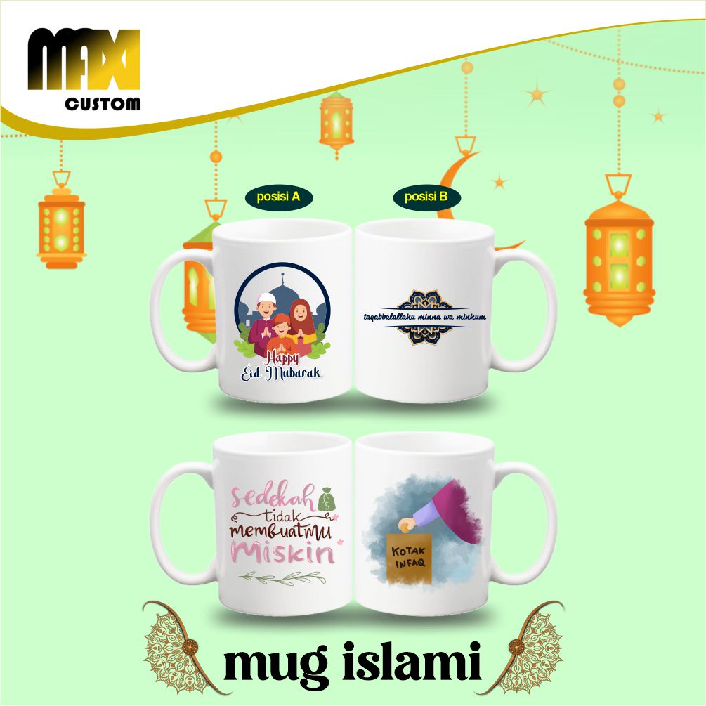 Jual MUG ISLAMI / MUG IDUL FITRI / MUG RAMADHAN Gelas Standar Desain ...