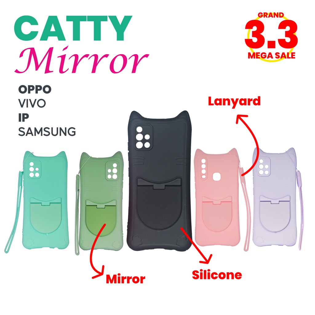 Jual Princess Case Mirror Case Bracket Catty Kucing IP 11 X XS XR 7 8 G ...
