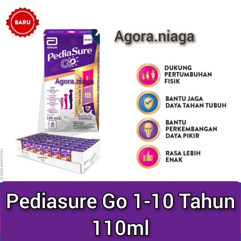 Jual PediaSure Go Susu UHT - 110ml (1-10 Tahun) | Shopee Indonesia