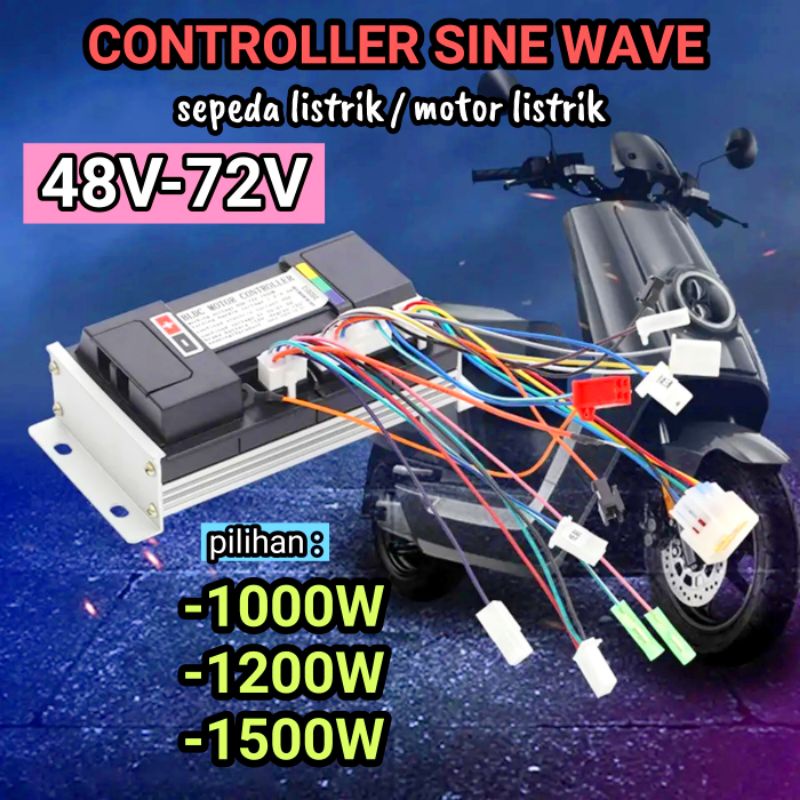 Jual CONTROLLER SEPEDA LISTRIK / MOTOR LISTRIK 48V-72V 1000W / 1200W / 1500W BLDC BRUSHLESS ...
