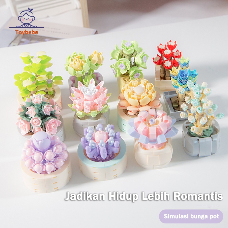 Jual Mainan Balok Susun Bunga Abadi Flowers Pot Mainan Edukasi Mainan ...