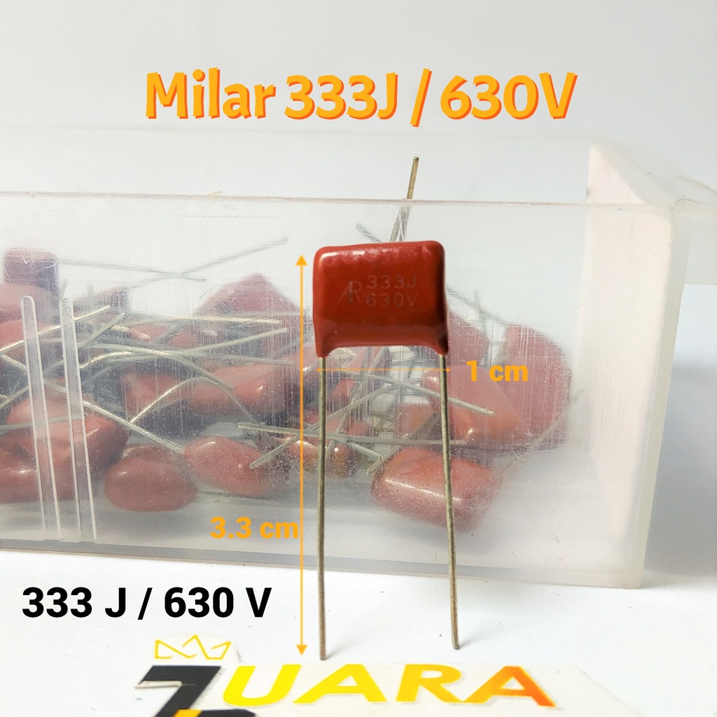 Jual Capasitor Milar 333J / 630V | Kapasitor Milar 333 J / 630 Volt ...