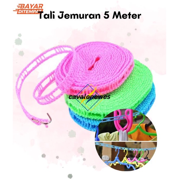 Jual Tali Jemuran Pakaian 5 Meter Gantung Tali Pengering Baju ...